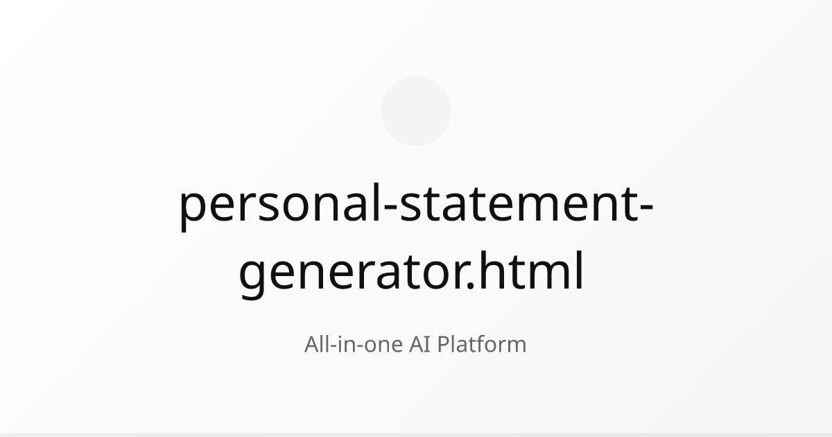 personal-statement-generator.html - ChatLabs